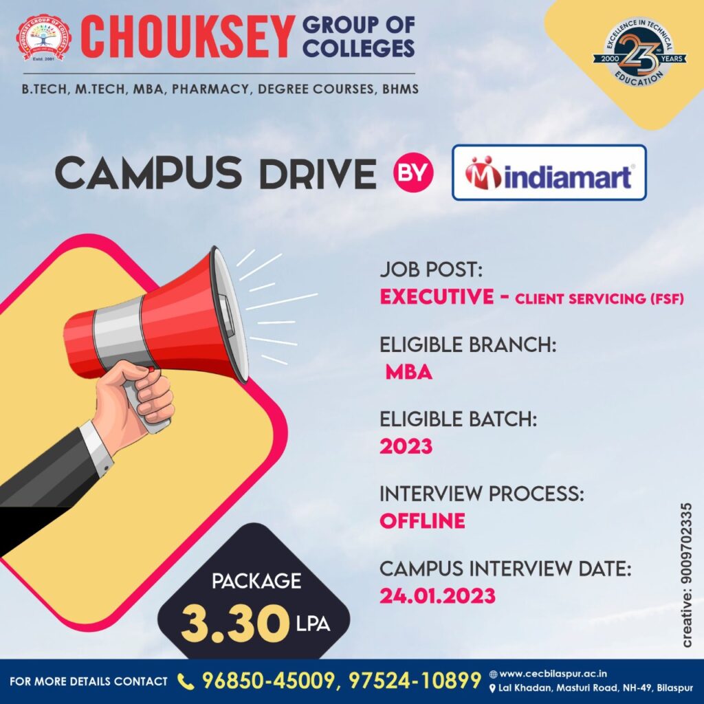Campus Drive by Indiamart - CEC Bilaspur